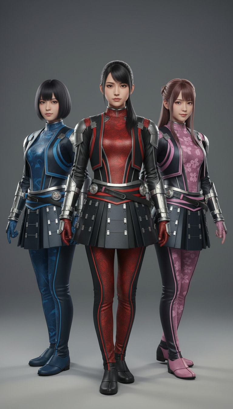 侍戦隊のオマージュ | chichi-pui（ちちぷい）AIグラビア・AIフォト専用の投稿＆生成サイト