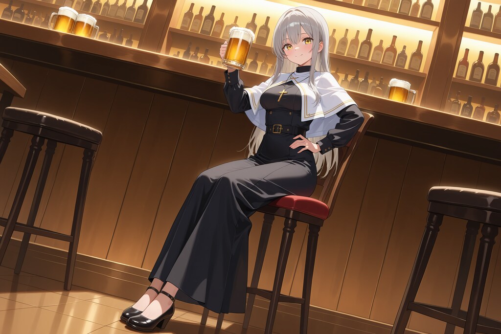 仕事終わりにビール | chichi-pui（ちちぷい）AIイラスト専用の投稿＆生成サイト