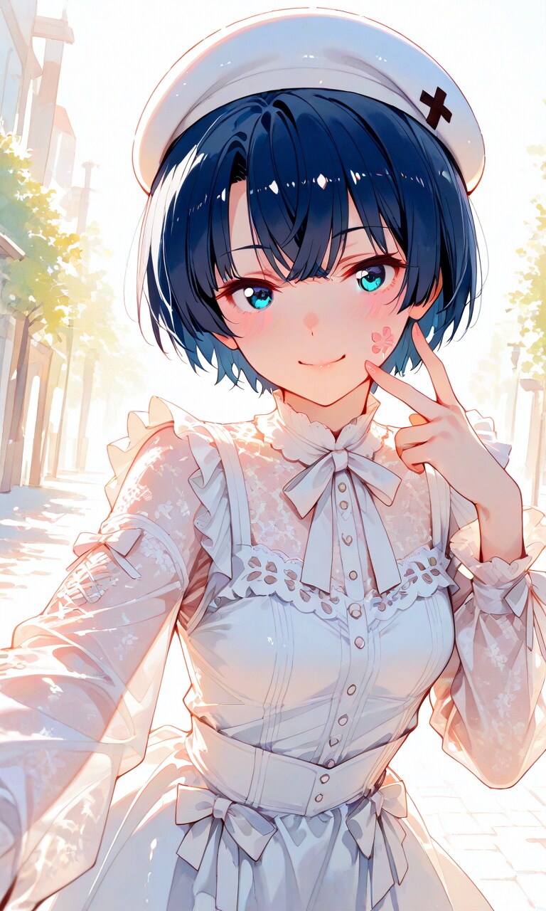 白で固めた柑菜ちゃん | chichi-pui（ちちぷい）AIイラスト専用の投稿＆生成サイト