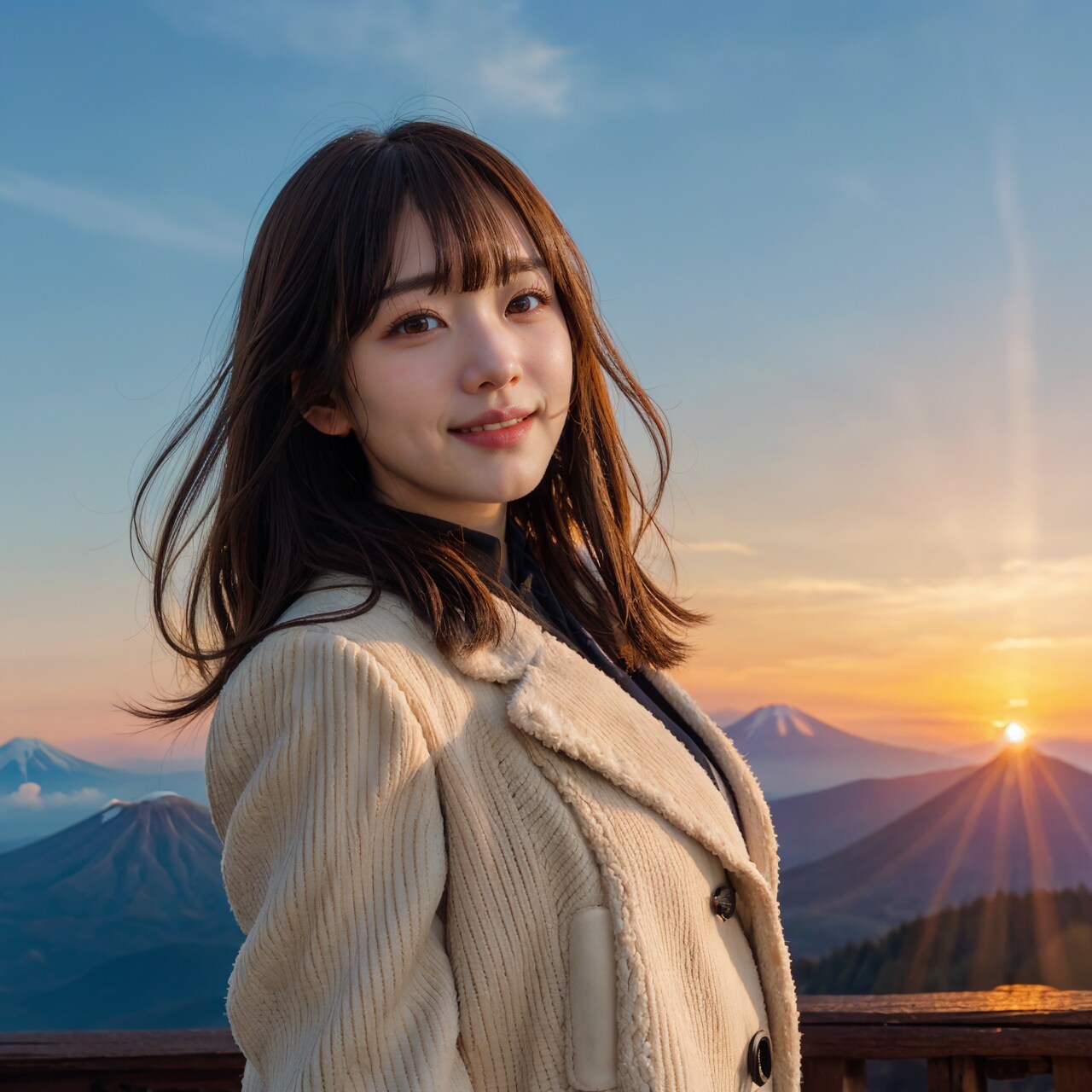 山と日の出 10/10 | chichi-pui（ちちぷい）AIグラビア・AIフォト専用の投稿＆生成サイト
