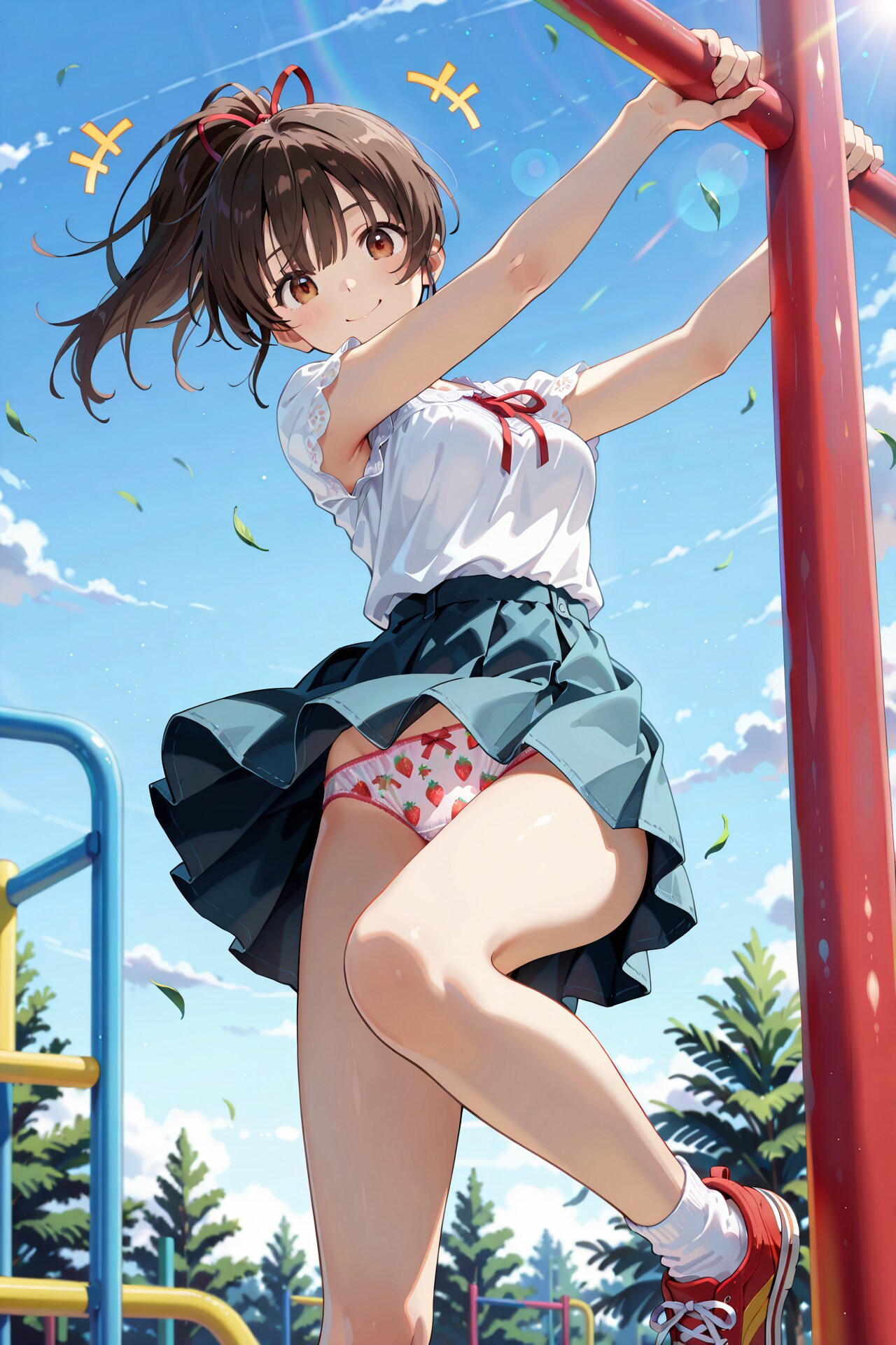 公園で私服パンチラ撮影会 Y717 | chichi-pui（ちちぷい）AIイラスト専用の投稿＆生成サイト