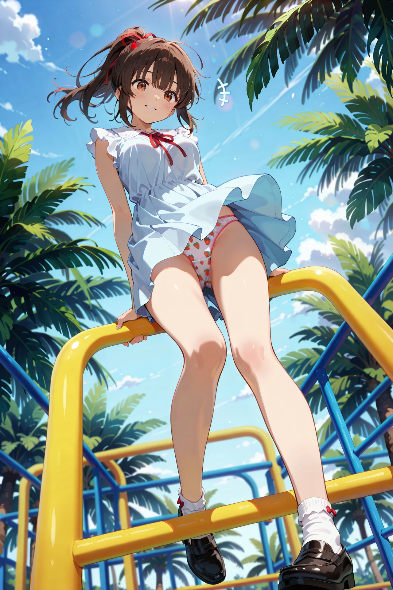 公園で私服パンチラ撮影会 Y717 | chichi-pui（ちちぷい）AIイラスト専用の投稿＆生成サイト