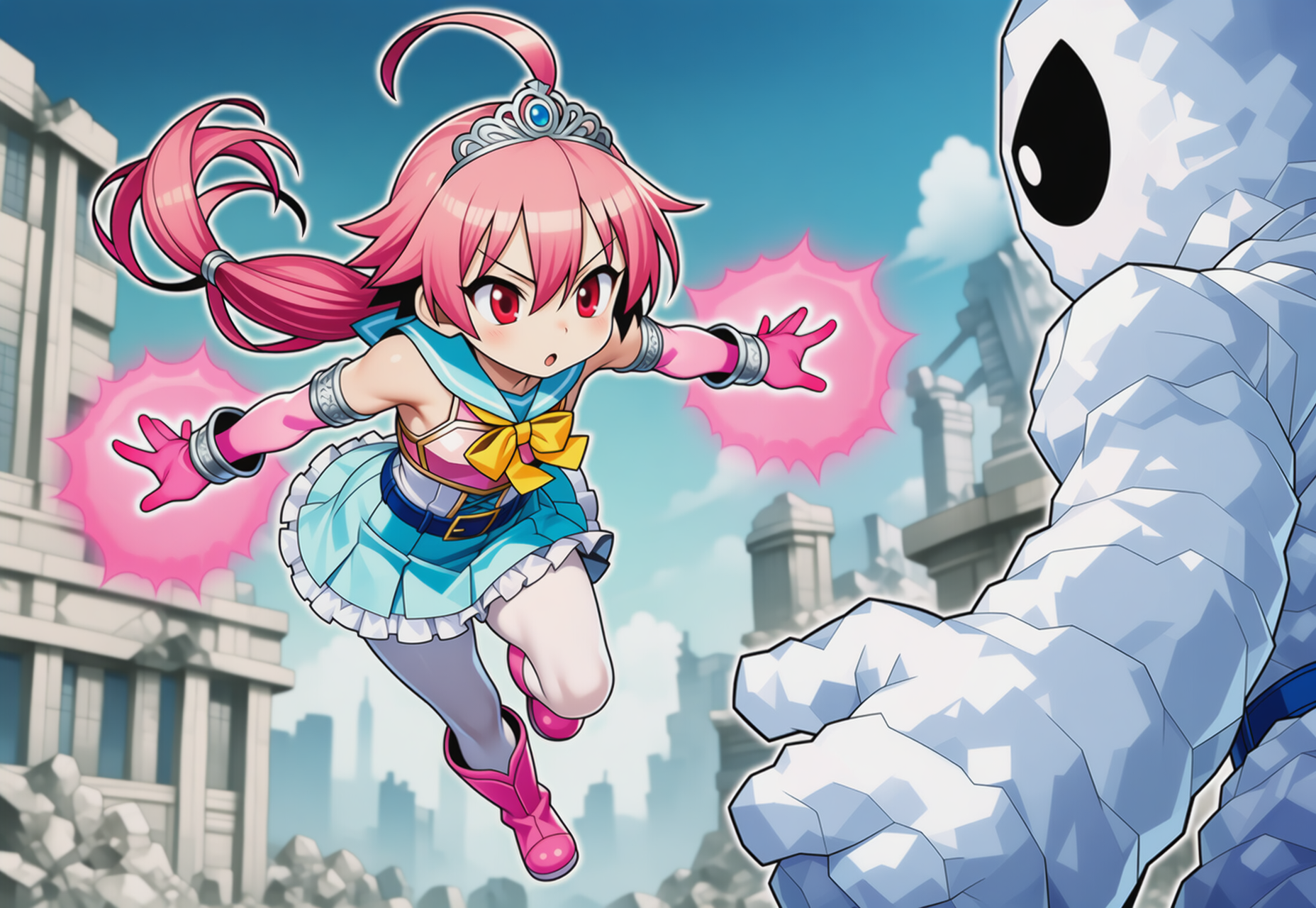 千種vsスノーゴーレム | chichi-pui（ちちぷい）AIイラスト専用の投稿＆生成サイト