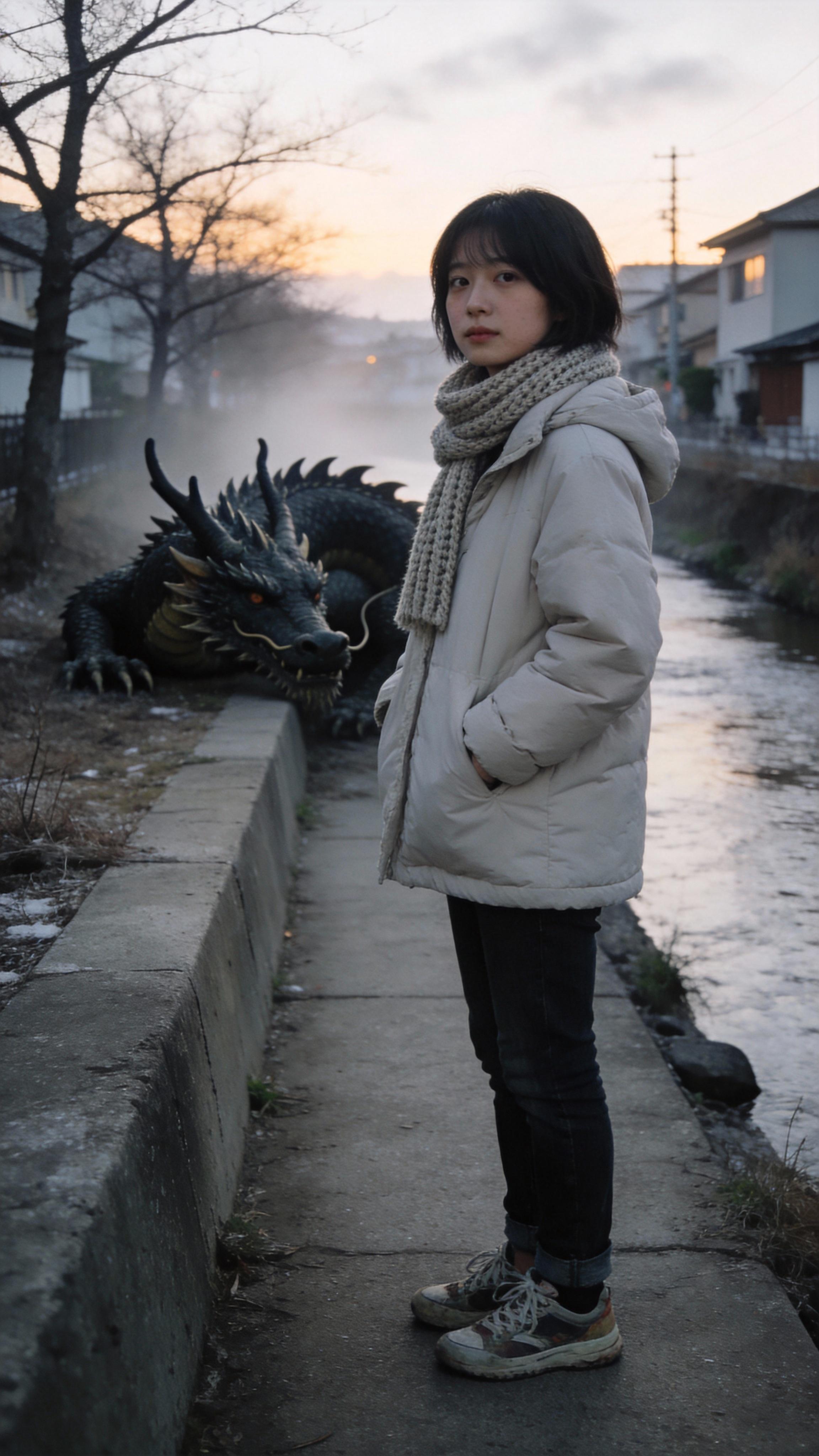 The Stray Dragon’s Resting Place | chichi-pui（ちちぷい）AIグラビア・AIフォト専用の投稿＆生成サイト