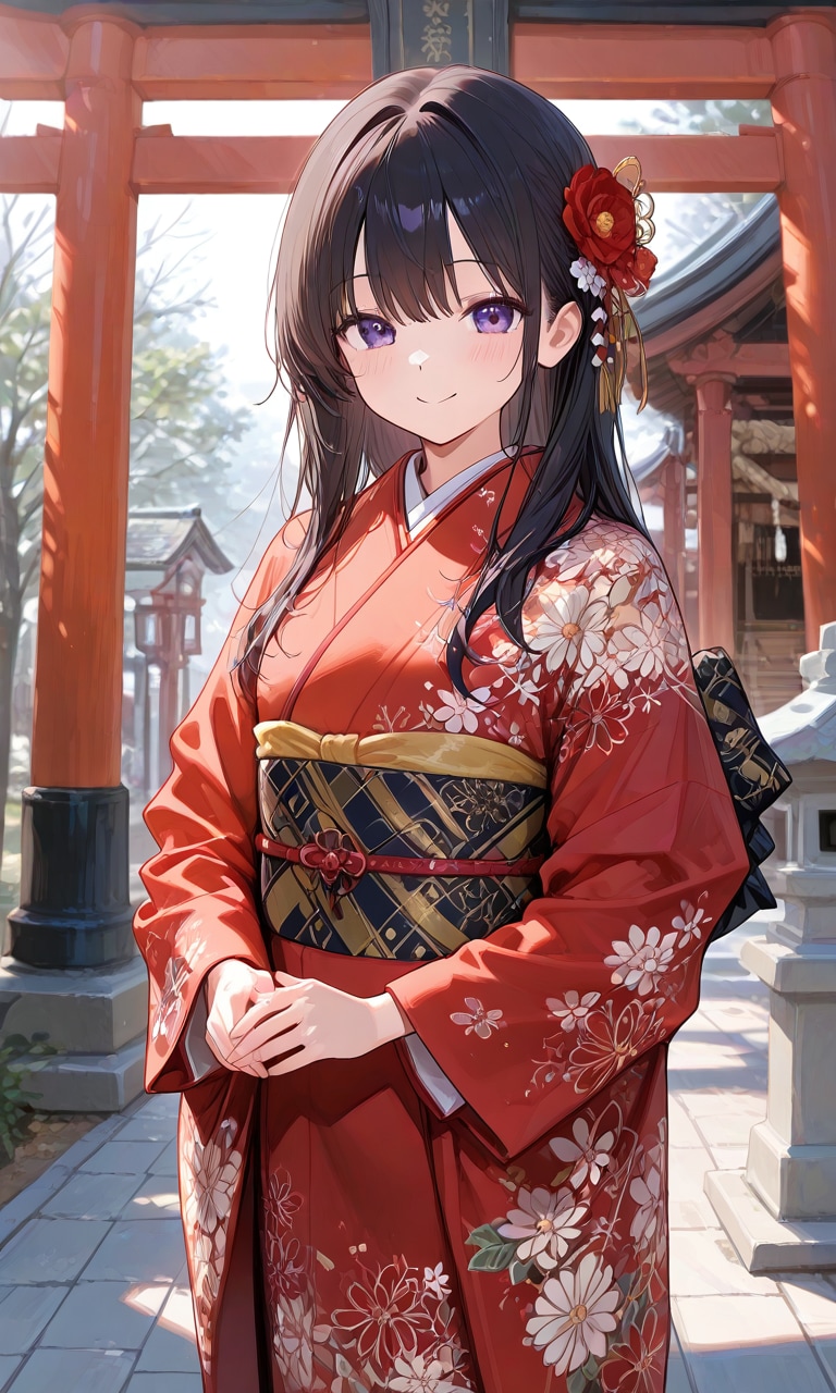 新年のお参り | chichi-pui（ちちぷい）AIイラスト専用の投稿＆生成サイト