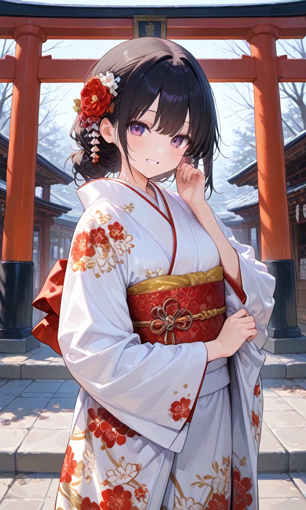 新年のお参り | chichi-pui（ちちぷい）AIイラスト専用の投稿＆生成サイト