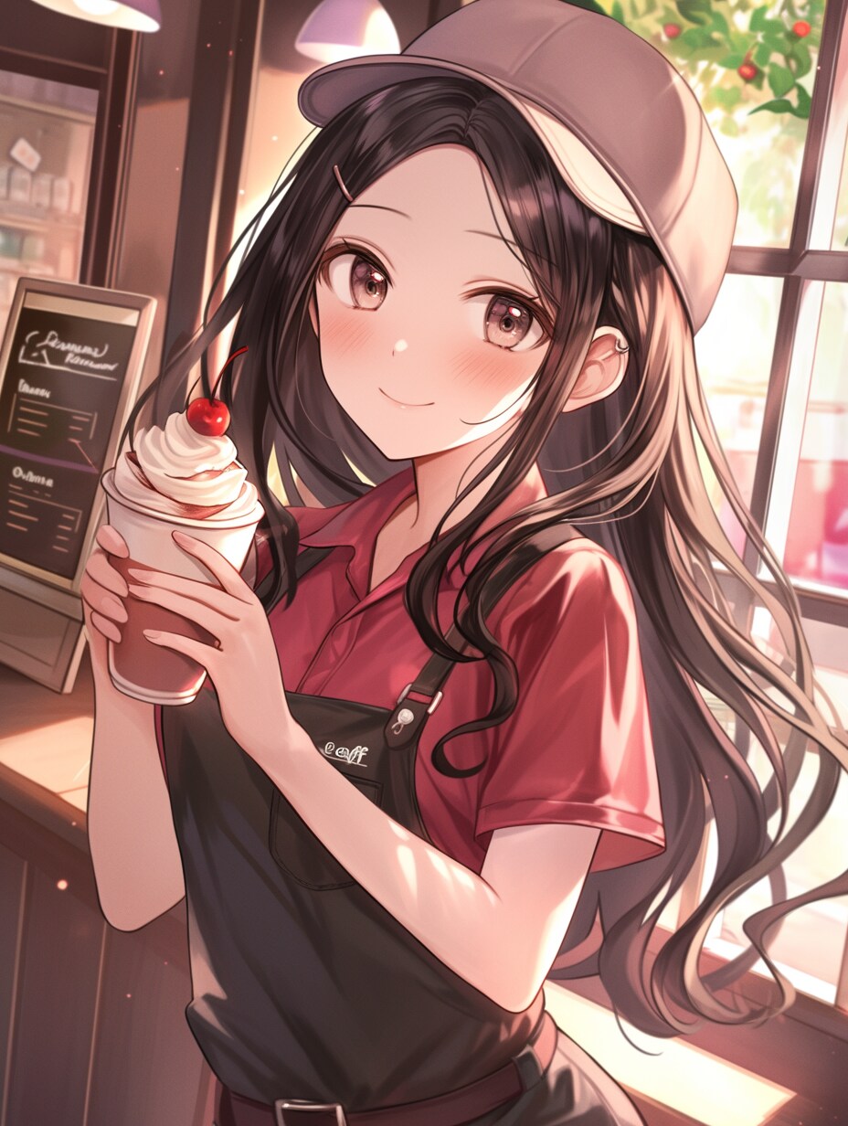 カフェのお姉さん☕ 44 | chichi-pui（ちちぷい）AIイラスト専用の投稿＆生成サイト