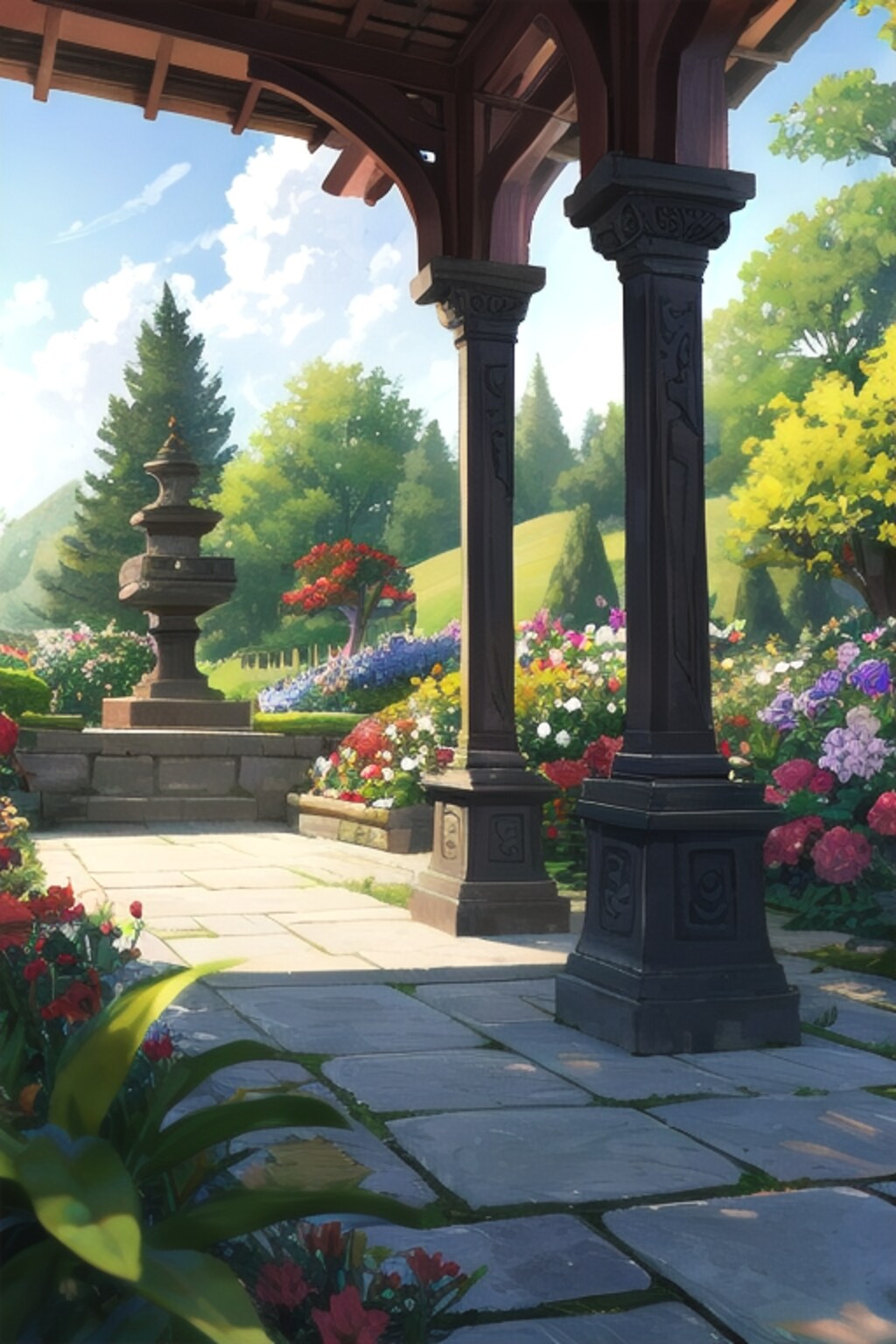 インの庭園 | ちちぷいAIイラスト