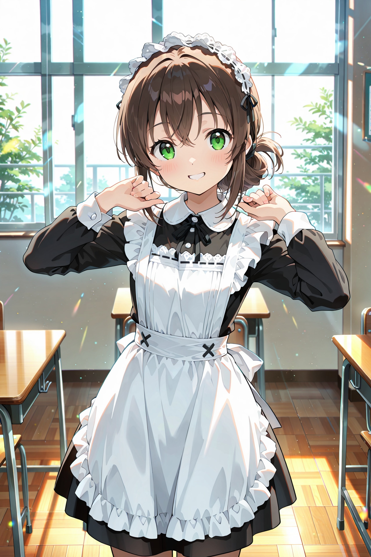 放課後メイドタイム♪ 〜スカートひらりの青春日誌〜 Y717 | chichi-pui（ちちぷい）AIイラスト専用の投稿＆生成サイト