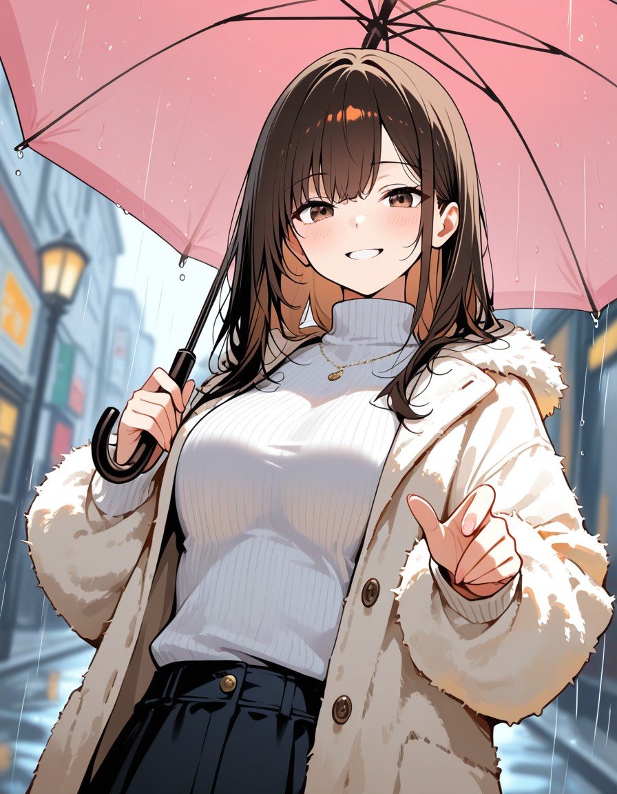 ピンクの傘 | chichi-pui（ちちぷい）AIイラスト専用の投稿＆生成サイト