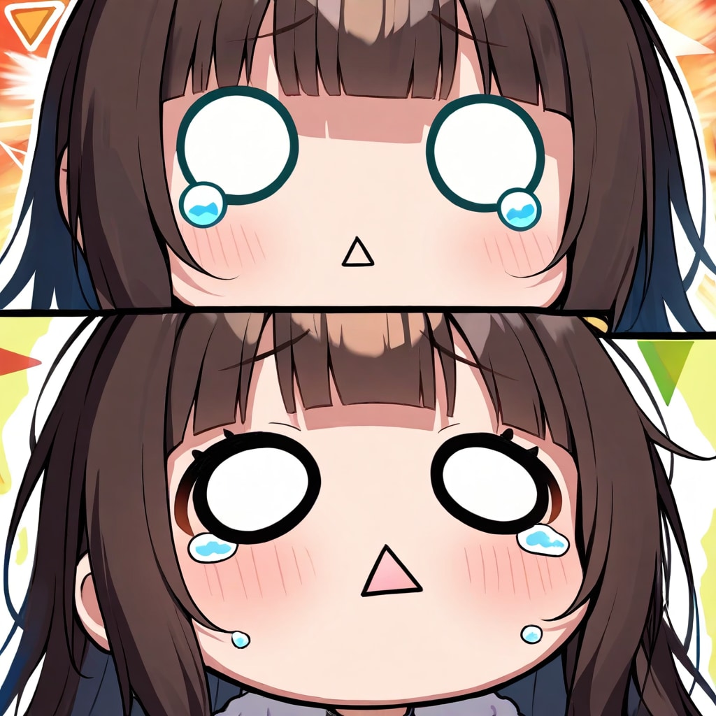 o o, little triangle mouth, chibi | chichi-pui（ちちぷい）AIイラスト専用の投稿＆生成サイト