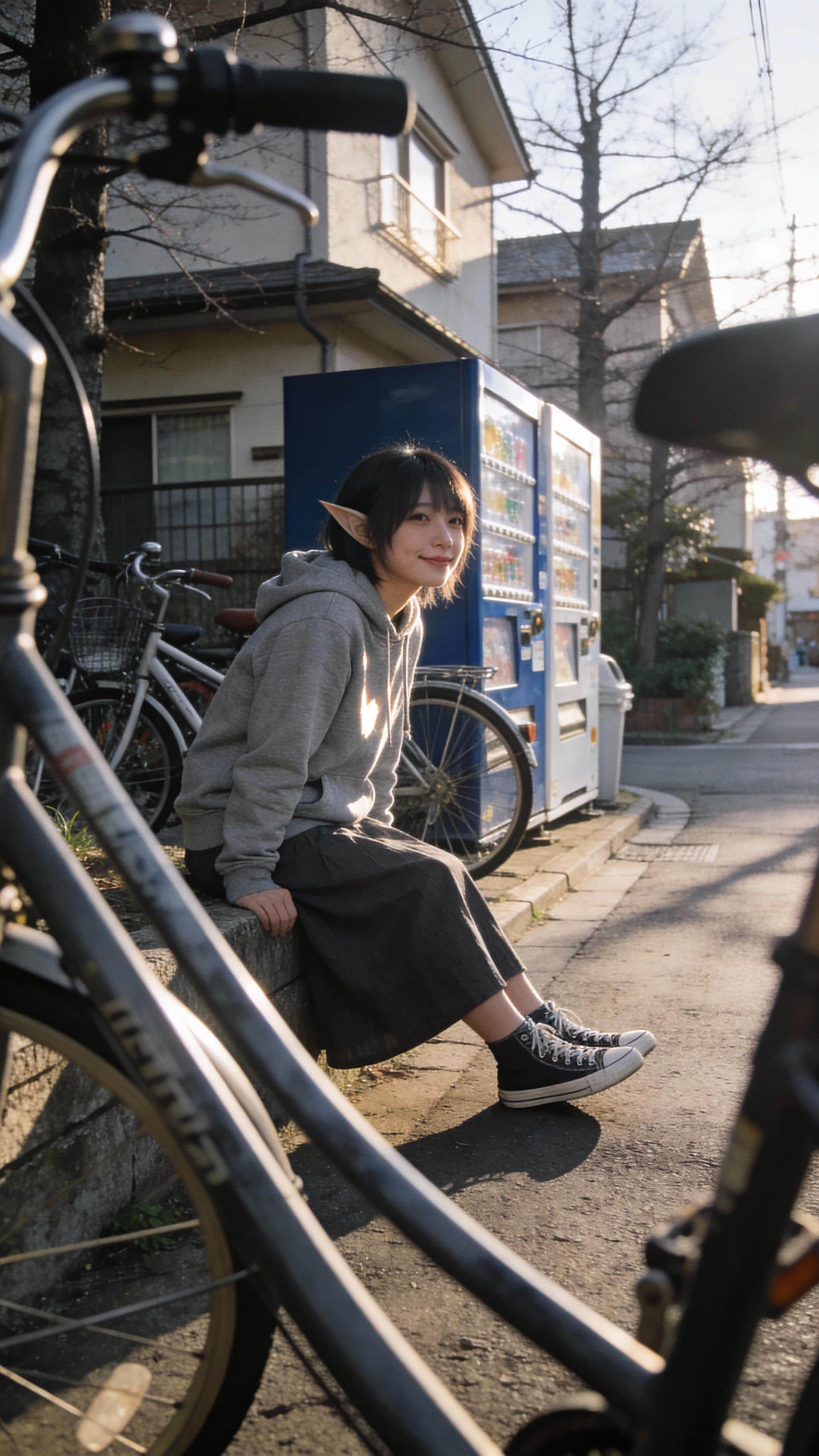 The Elf in the City Rain | chichi-pui（ちちぷい）AIグラビア・AIフォト専用の投稿＆生成サイト