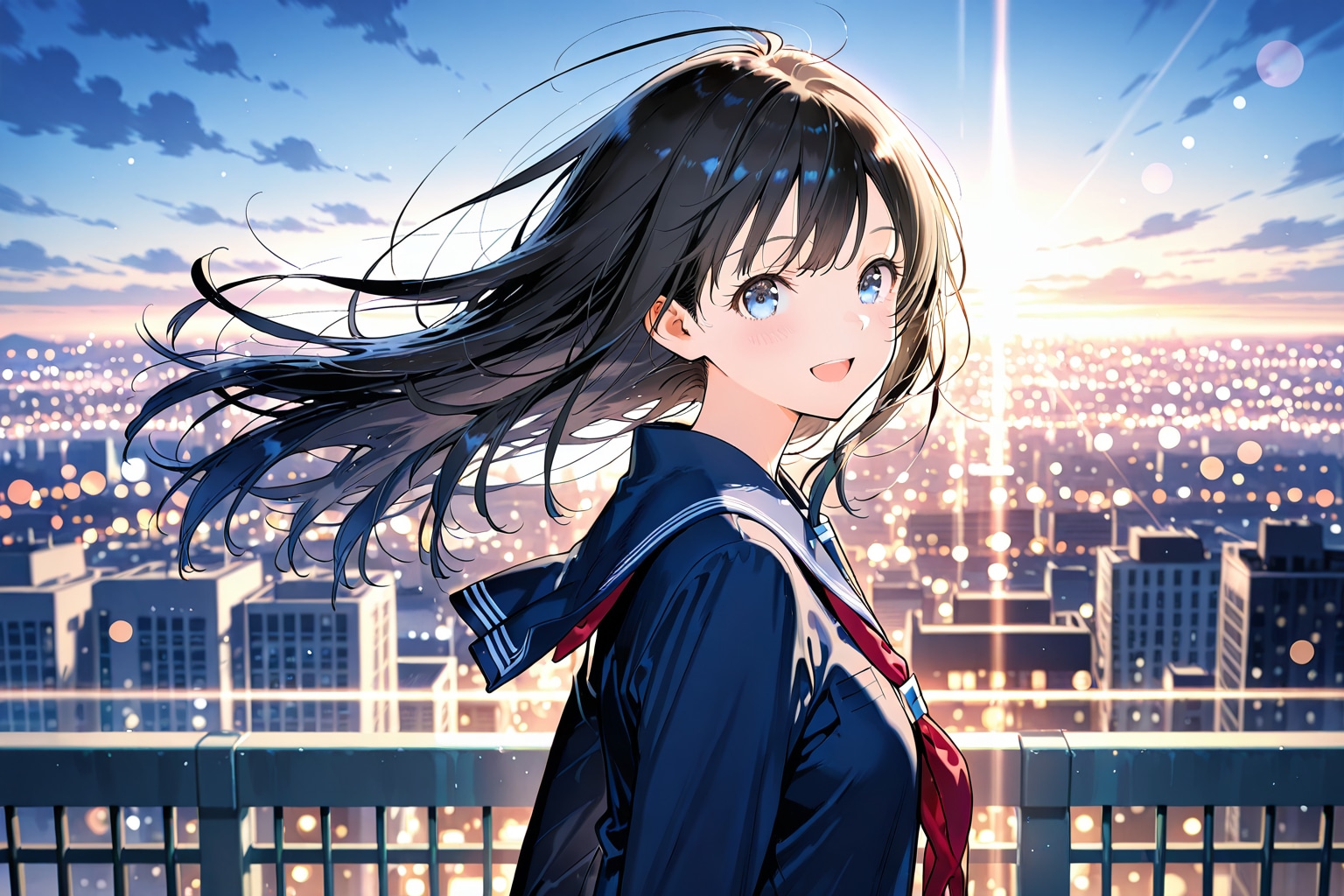 夕陽と美少女(PHOENIX)(18) | chichi-pui（ちちぷい）AIイラスト専用の投稿＆生成サイト