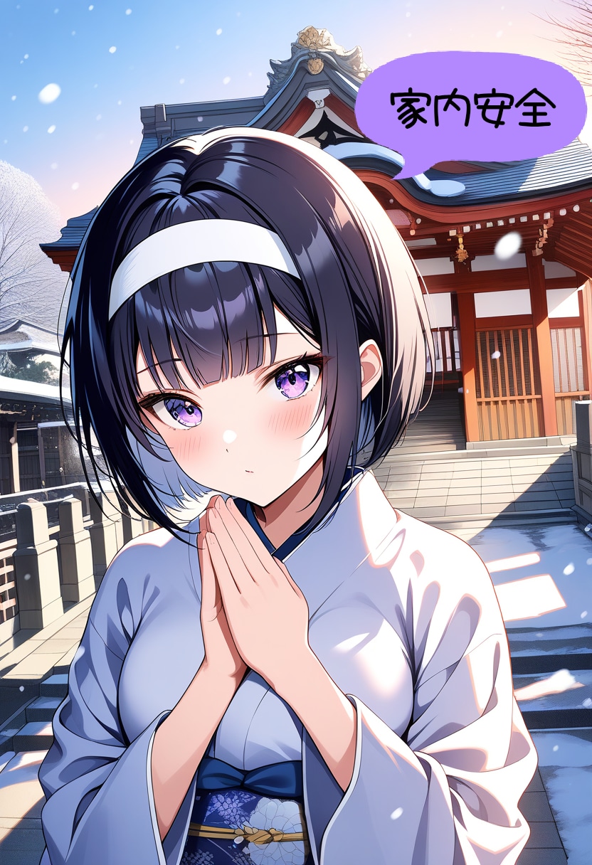初詣の願い事 | chichi-pui（ちちぷい）AIイラスト専用の投稿＆生成サイト