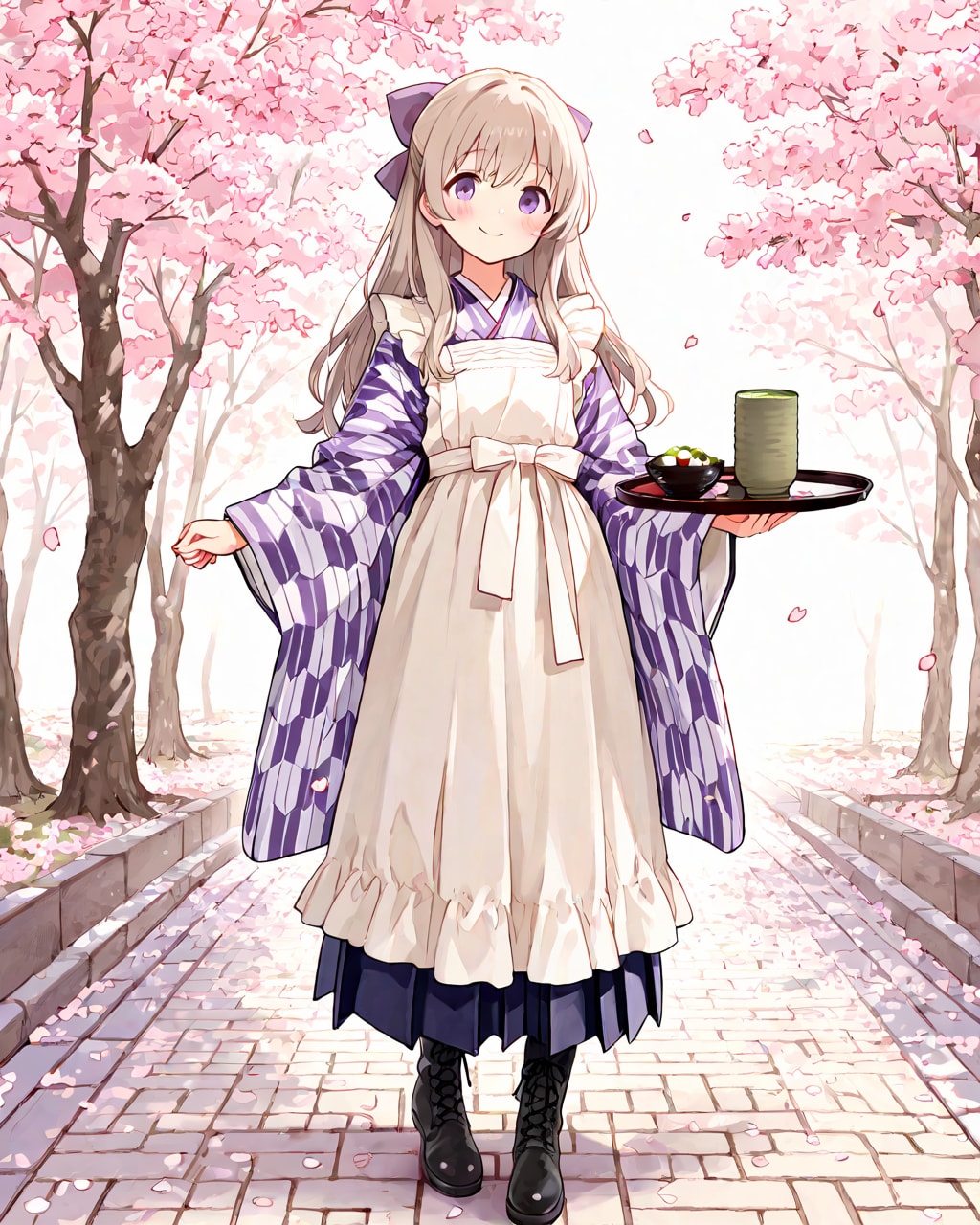 （図2）袴＋エプロン | chichi-pui（ちちぷい）AIイラスト専用の投稿＆生成サイト