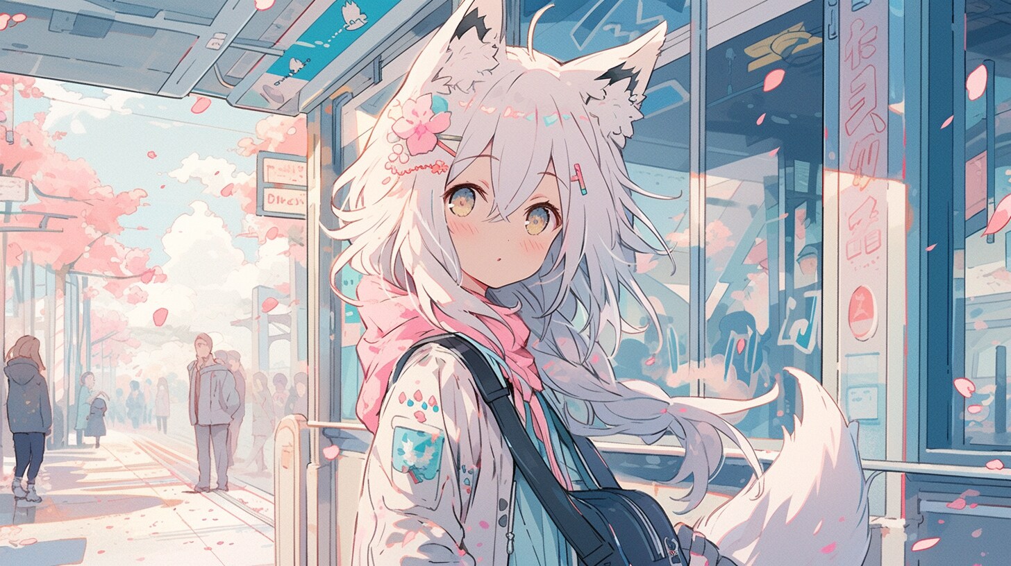 春風、ホームにて | chichi-pui（ちちぷい）AIイラスト専用の投稿＆生成サイト