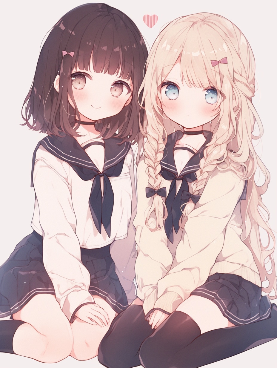 二人のJK08 | ちちぷいAIイラスト