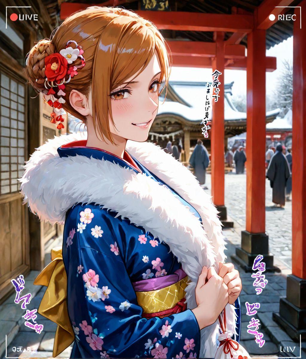 あったかもしれない未来(初詣) 釘崎野薔薇 018 | chichi-pui（ちちぷい）AIイラスト専用の投稿＆生成サイト