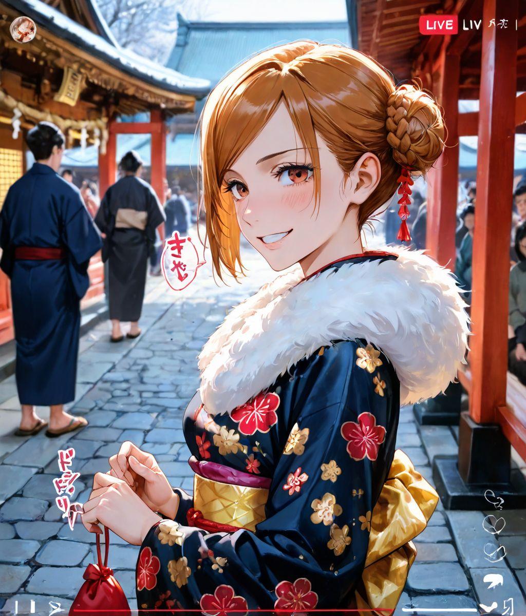 あったかもしれない未来(初詣) 釘崎野薔薇 018 | chichi-pui（ちちぷい）AIイラスト専用の投稿＆生成サイト