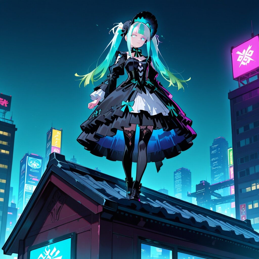 サイバーゴスロリ | chichi-pui（ちちぷい）AIイラスト専用の投稿＆生成サイト