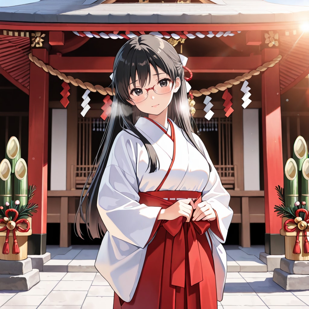 詩織ちゃん、巫女バイト2 | chichi-pui（ちちぷい）AIイラスト専用の投稿＆生成サイト