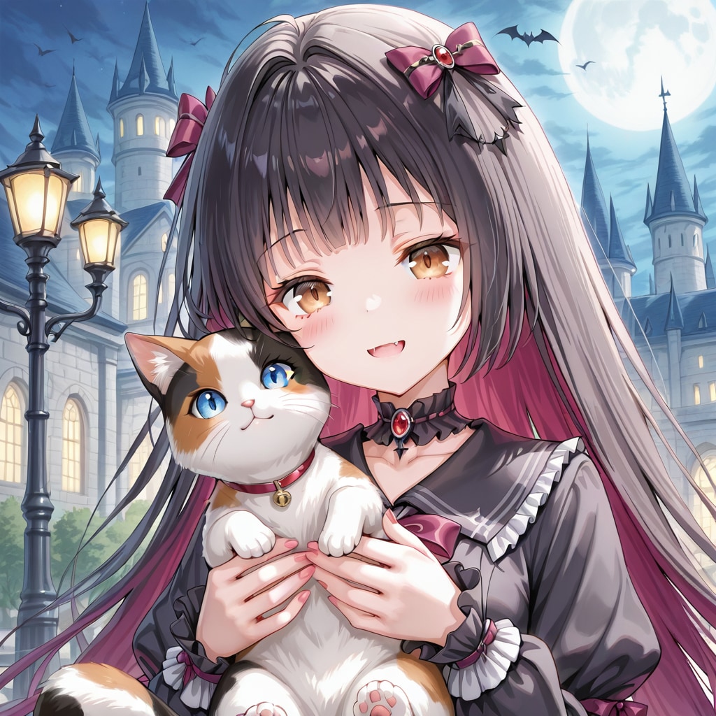 もふもふ三毛殿（15）ゴシック QILIN | chichi-pui（ちちぷい）AIイラスト専用の投稿＆生成サイト