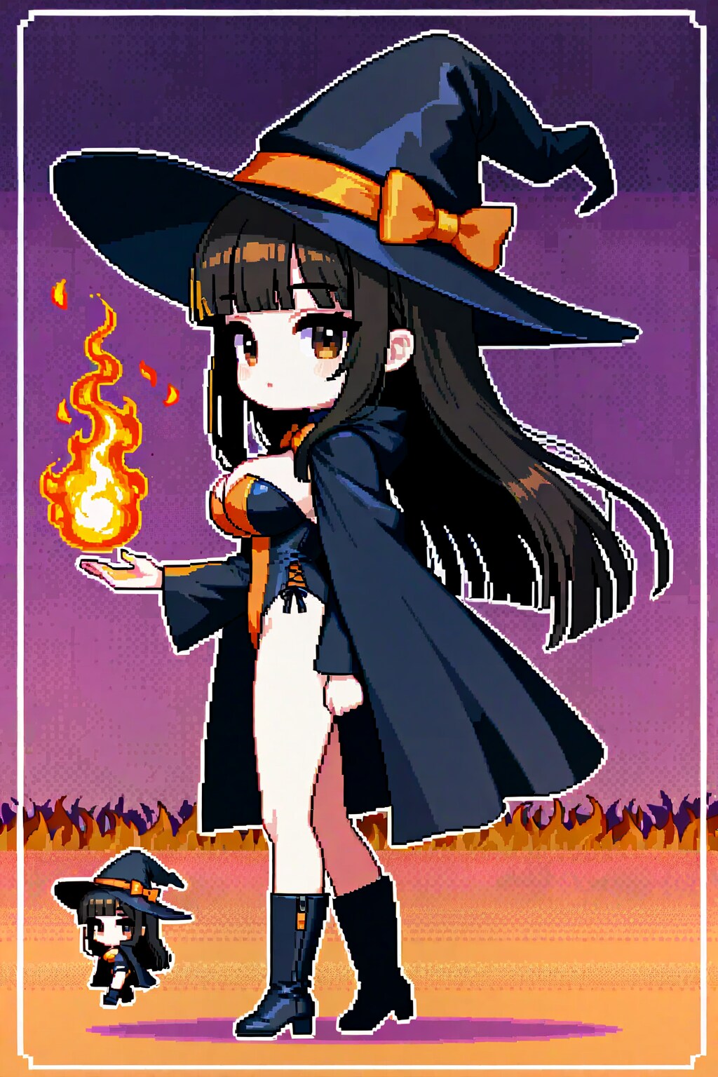 レトロRPG風サキちゃん | chichi-pui（ちちぷい）AIイラスト専用の投稿＆生成サイト