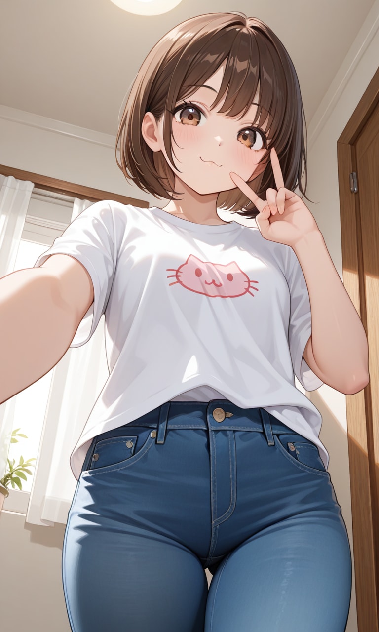 自撮りちゃん ～夏の普段着～ | chichi-pui（ちちぷい）AIイラスト専用の投稿＆生成サイト