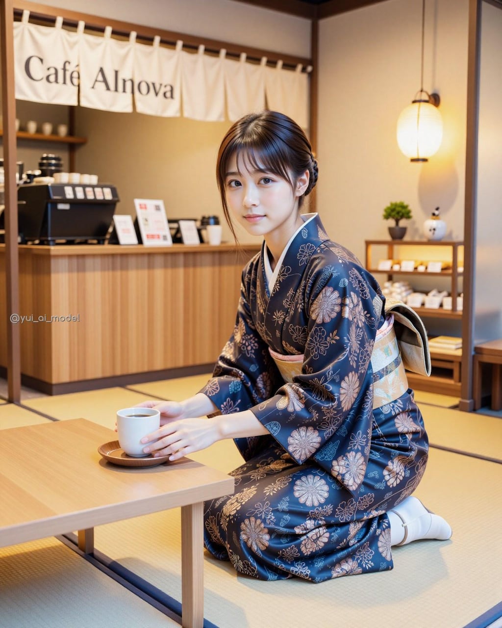 カフェでいっぱいどうですか？ beauty-452 | chichi-pui（ちちぷい）AIグラビア・AIフォト専用の投稿＆生成サイト