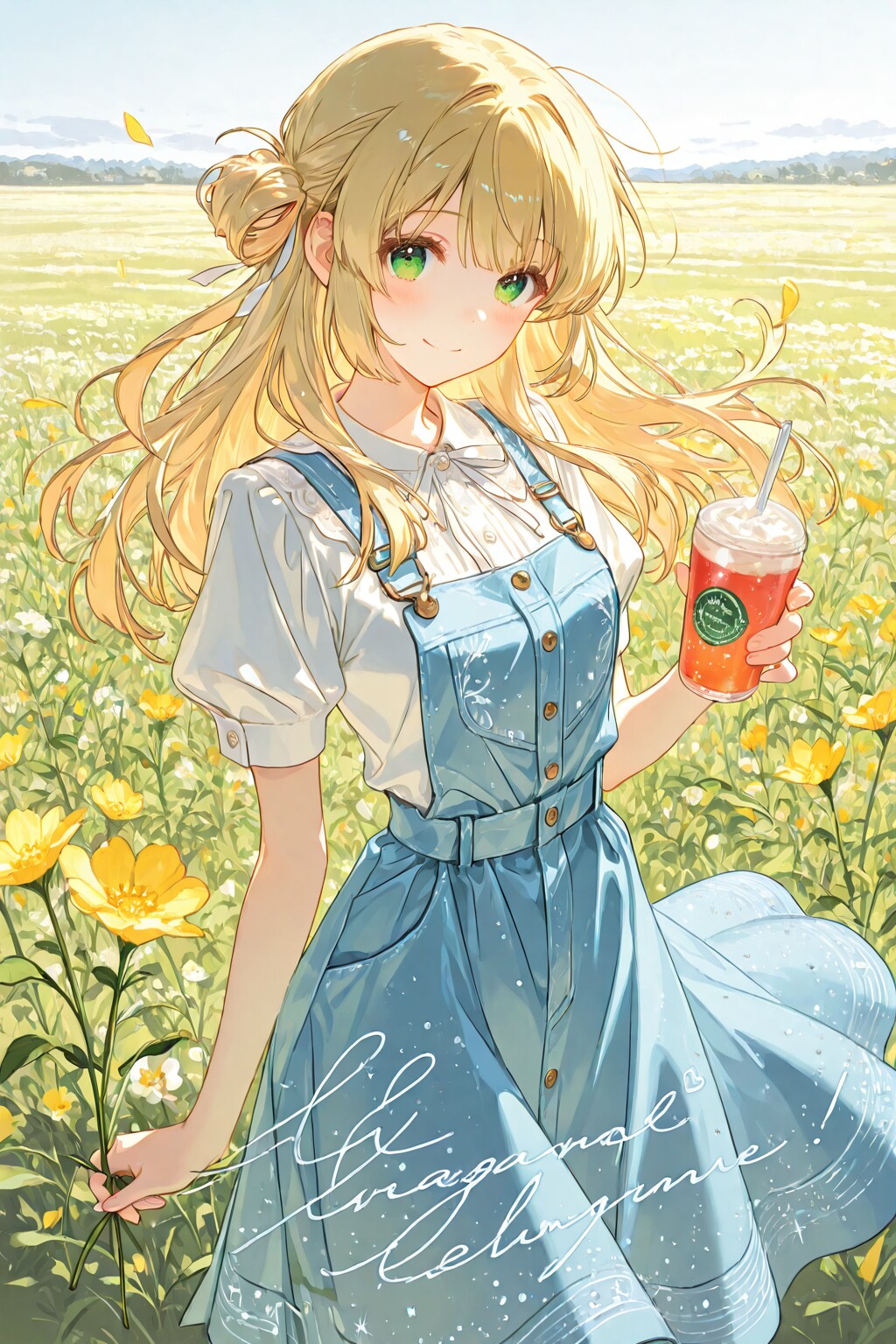 花畑と少女 | chichi-pui（ちちぷい）AIイラスト専用の投稿＆生成サイト