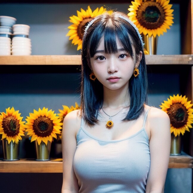 ひまわり屋の看板娘 | chichi-pui（ちちぷい）AIグラビア・AIフォト専用の投稿＆生成サイト