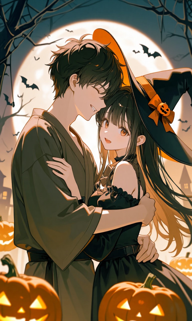 ハロウィンの二人2 | chichi-pui（ちちぷい）AIイラスト専用の投稿＆生成サイト