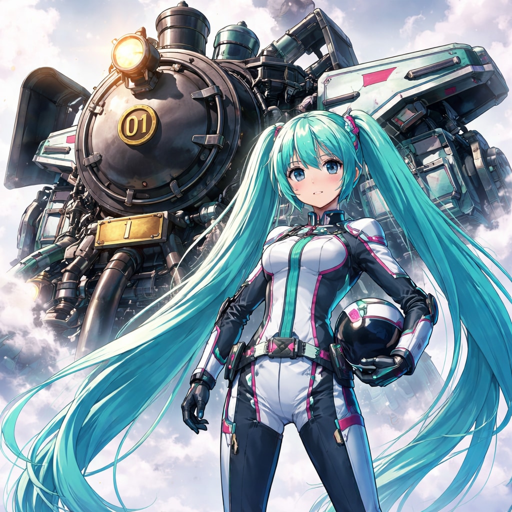 ミクとSLロボ | chichi-pui（ちちぷい）AIイラスト専用の投稿＆生成サイト