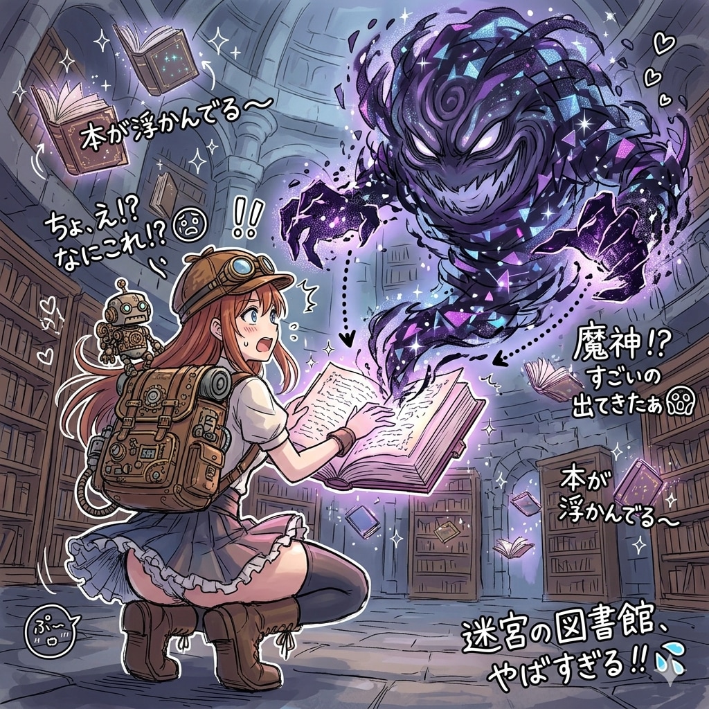 伝説の図書館に来た冒険者ちゃん | chichi-pui（ちちぷい）AIイラスト専用の投稿＆生成サイト