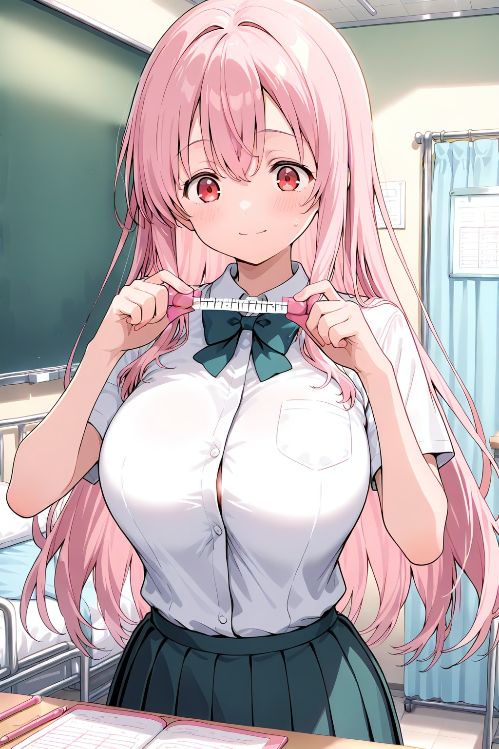 何かを測る女の子 | chichi-pui（ちちぷい）AIイラスト専用の投稿＆生成サイト