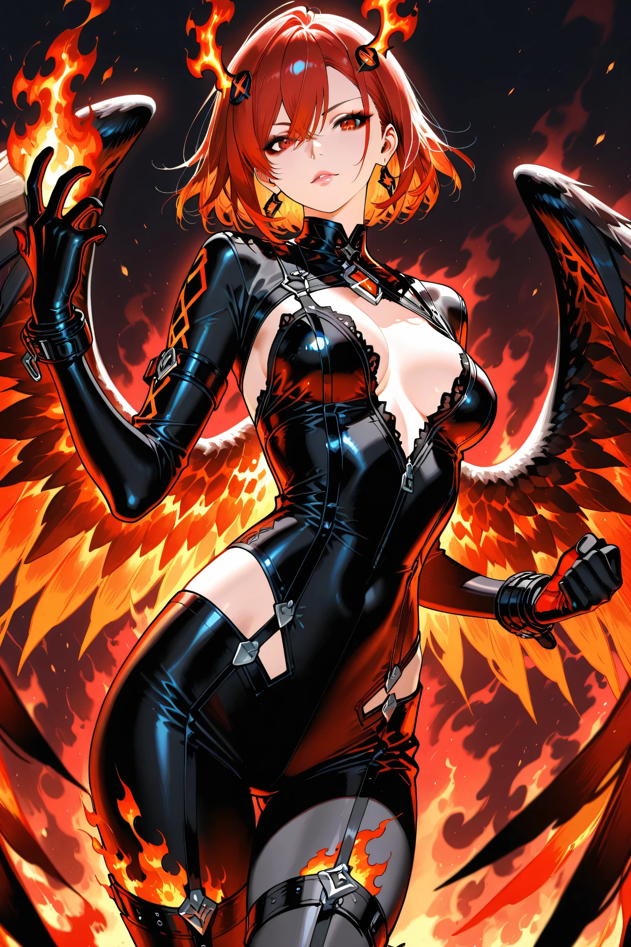 Villain Girl "FIRE BIRD" | chichi-pui（ちちぷい）AIイラスト専用の投稿＆生成サイト