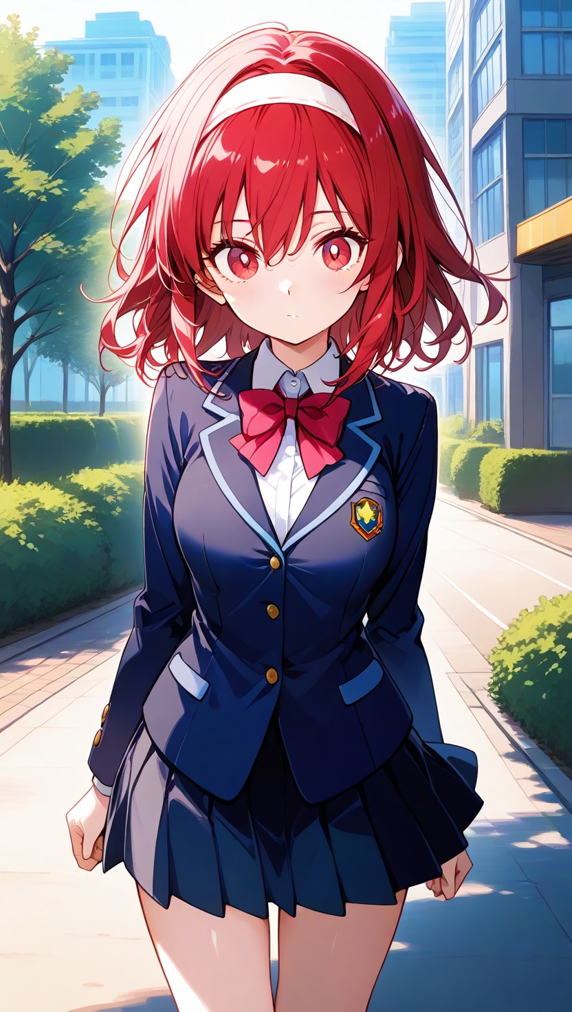 JK（女子高生）EX2～赤河レンちゃん | chichi-pui（ちちぷい）AIイラスト専用の投稿＆生成サイト