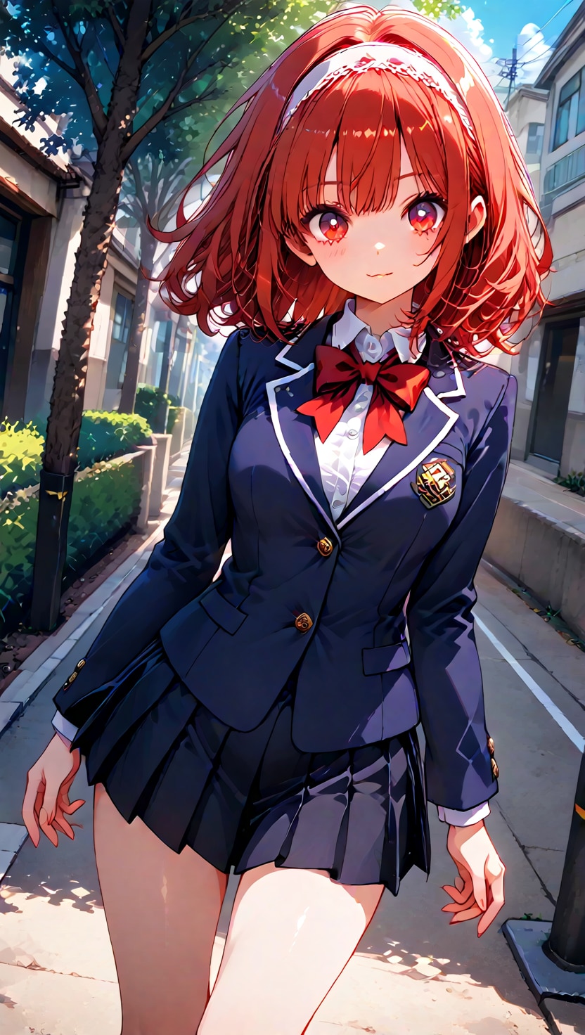 JK（女子高生）EX2～赤河レンちゃん | chichi-pui（ちちぷい）AIイラスト専用の投稿＆生成サイト