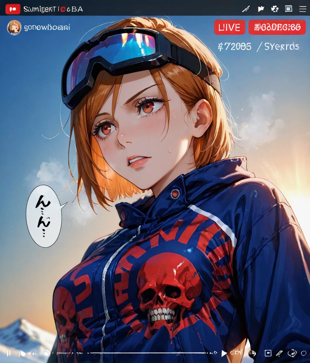 あったかもしれない未来(修学旅行でスノーボード) 釘崎野薔薇 002 | chichi-pui（ちちぷい）AIイラスト専用の投稿＆生成サイト