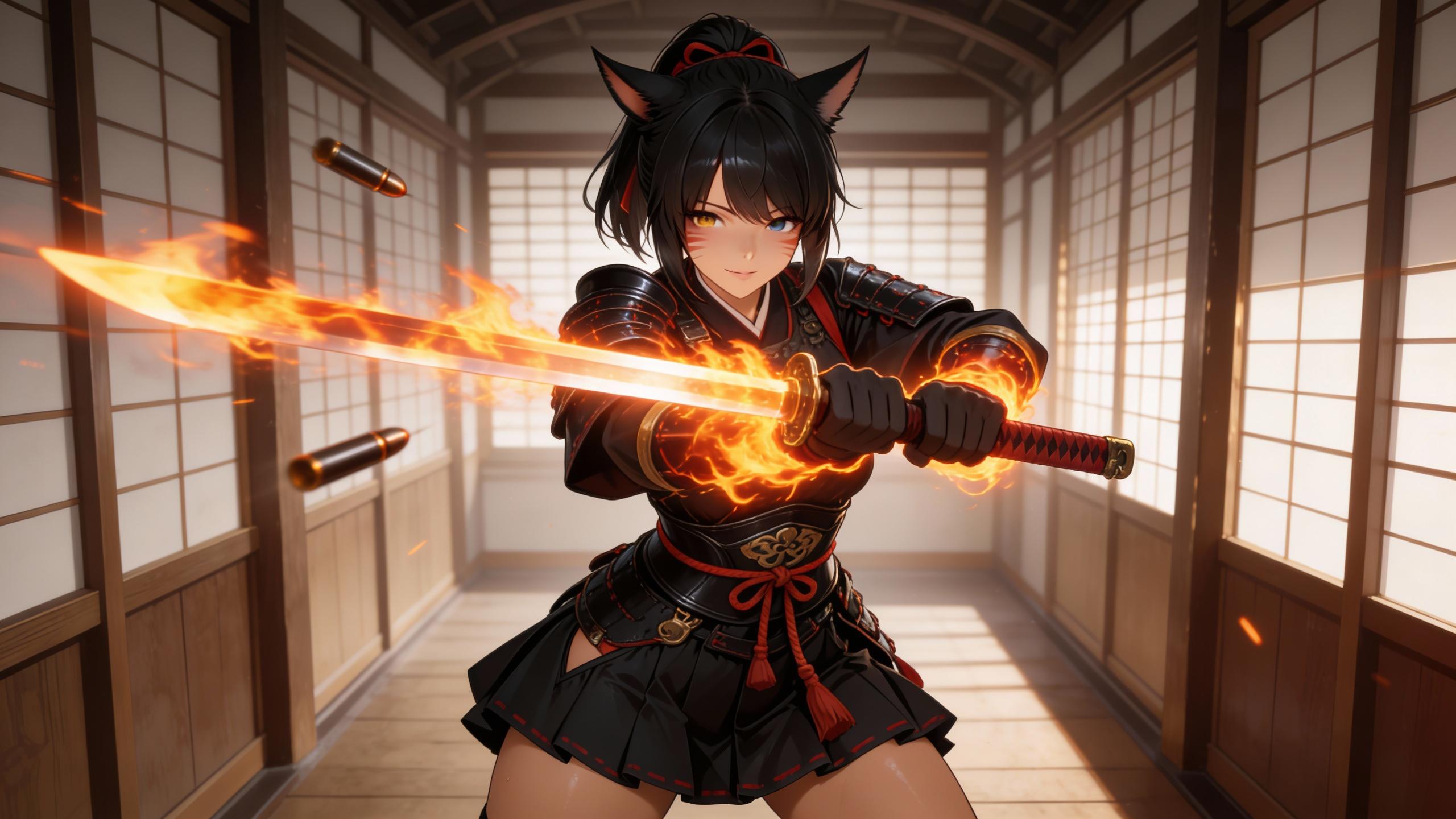 刀に炎を宿す | chichi-pui（ちちぷい）AIイラスト専用の投稿＆生成サイト