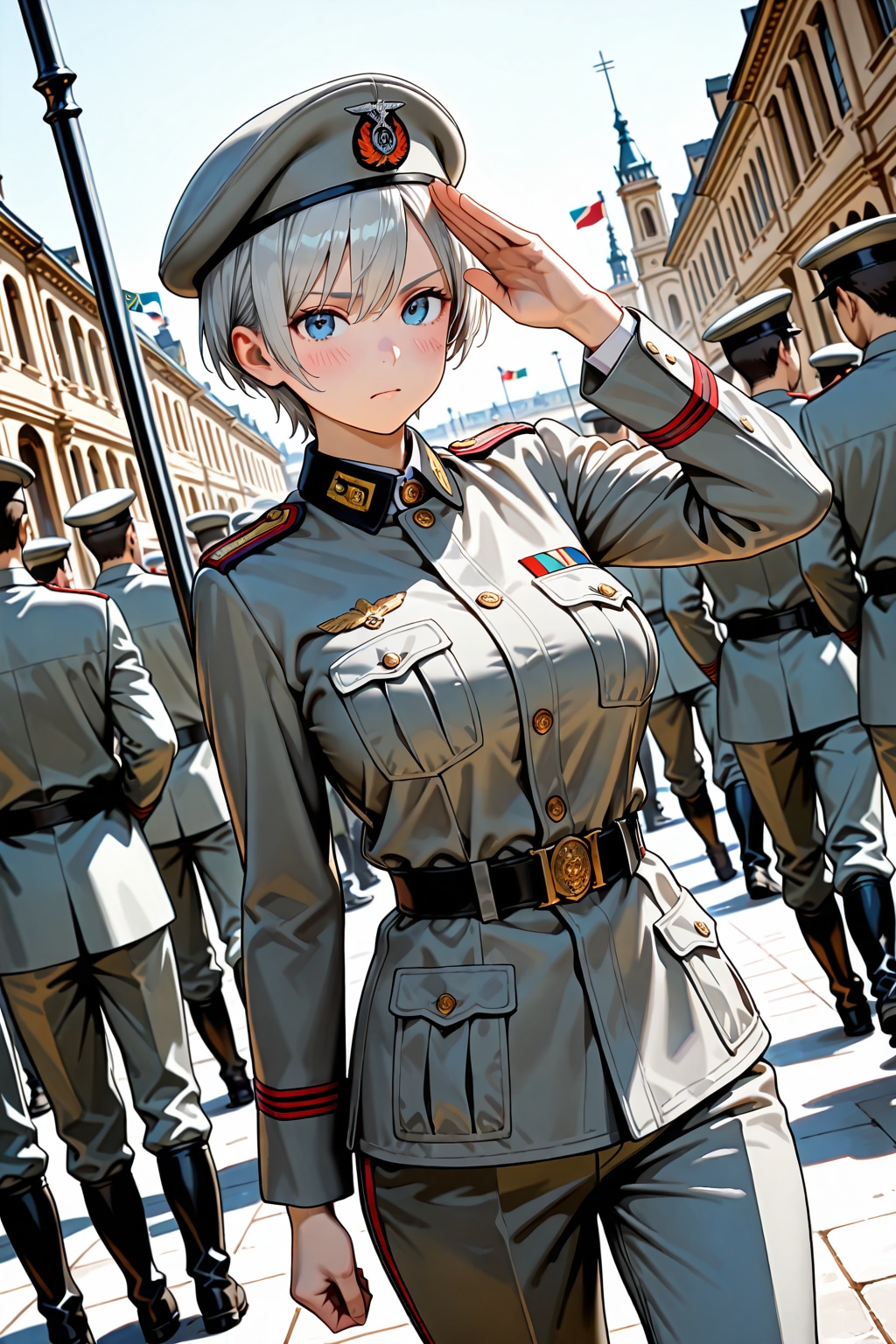 御立派ですよ、大尉殿。 | chichi-pui（ちちぷい）AIイラスト専用の投稿＆生成サイト