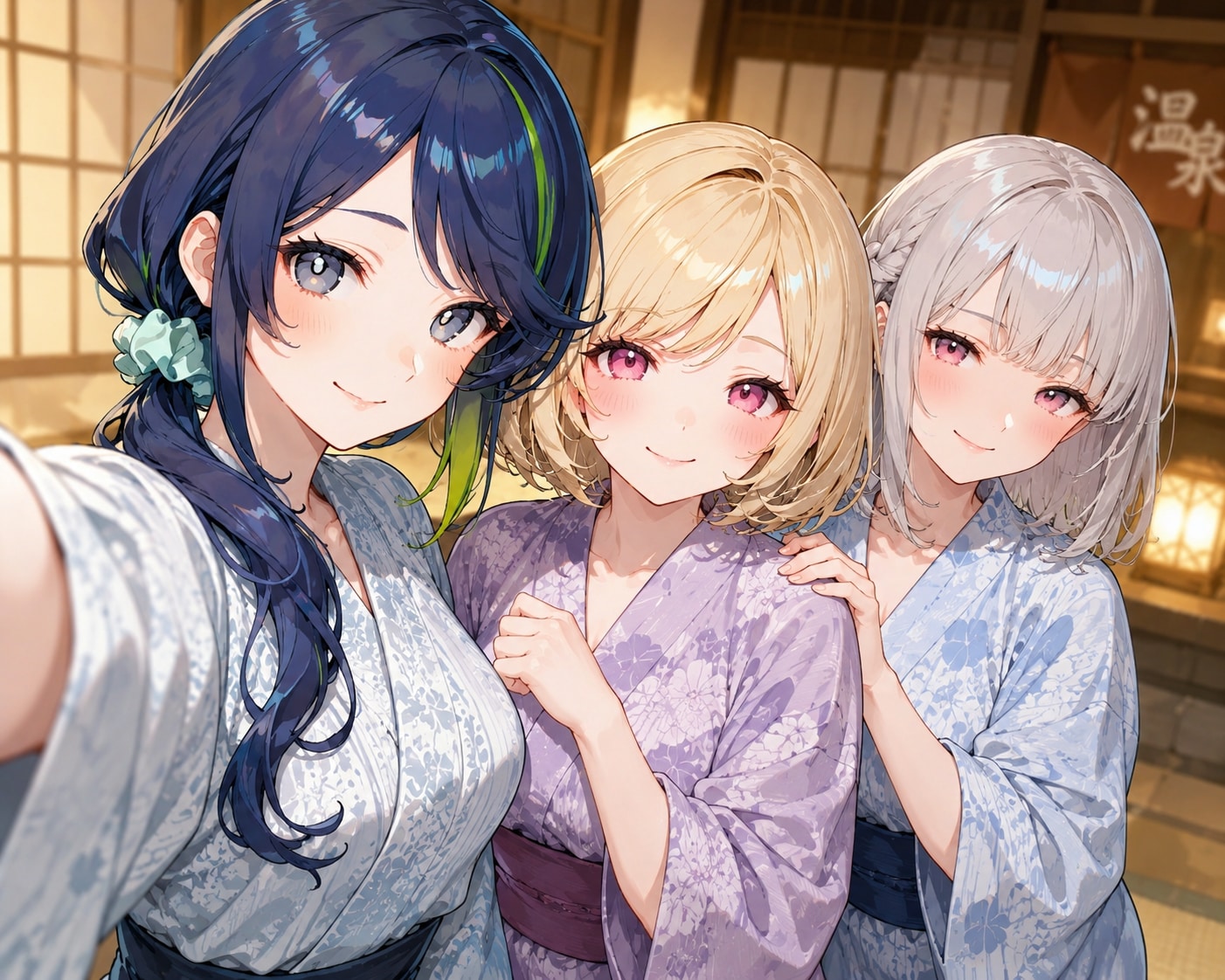 3ショットin温泉旅館 | chichi-pui（ちちぷい）AIイラスト専用の投稿＆生成サイト