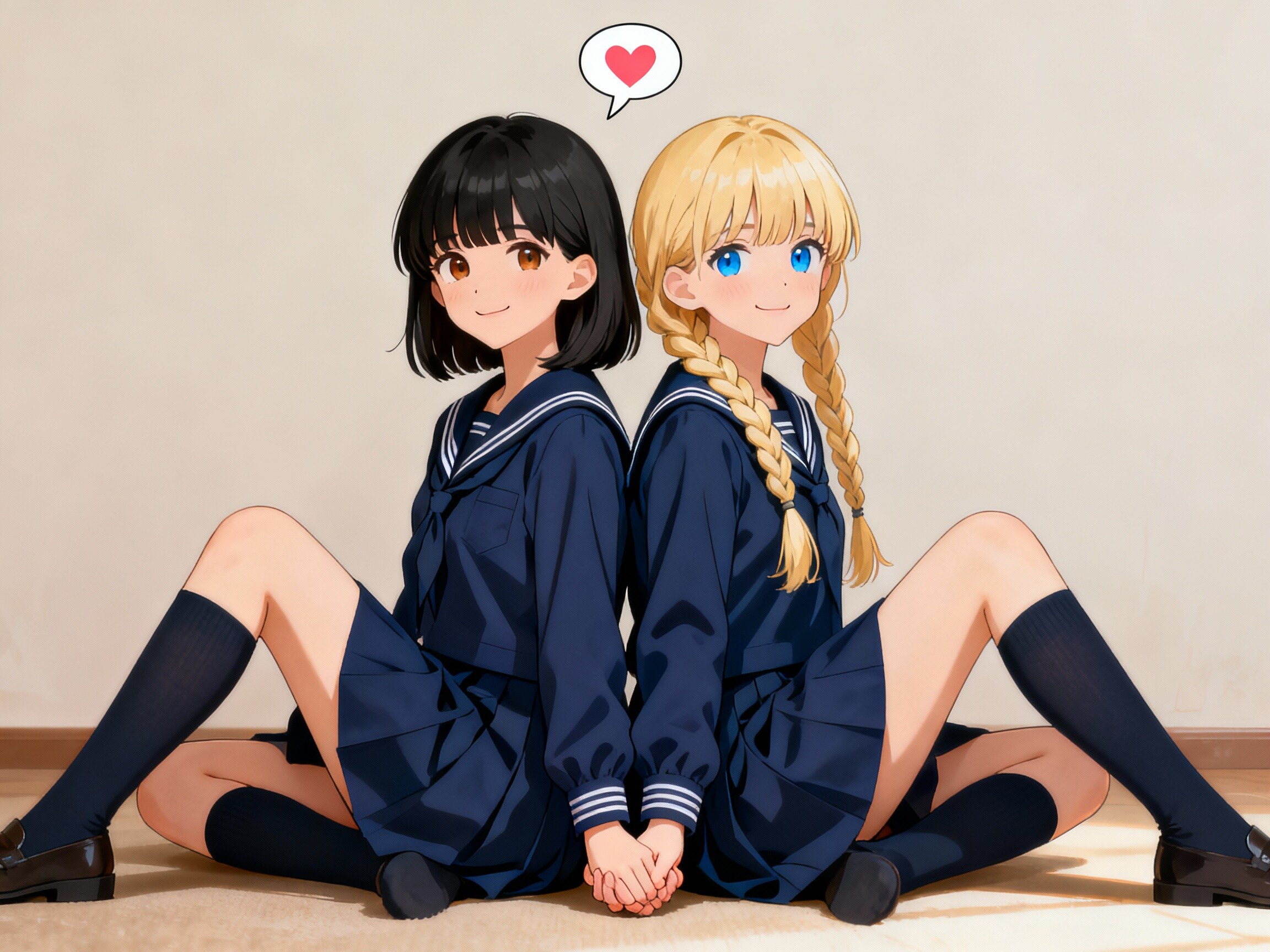 SeeDream版二人のJK3 | chichi-pui（ちちぷい）AIイラスト専用の投稿＆生成サイト