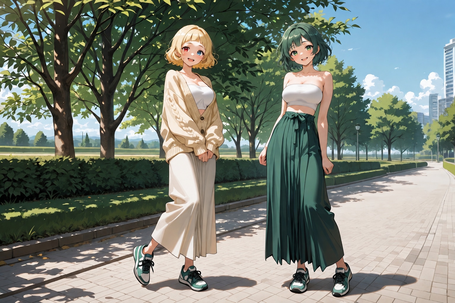 美愛ちゃんと芽生ちゃん🎵 | chichi-pui（ちちぷい）AIイラスト専用の投稿＆生成サイト