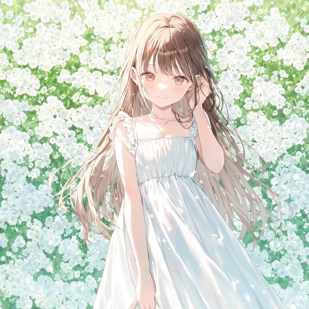 ラノベ風「花と美少女」 | chichi-pui（ちちぷい）AIイラスト専用の投稿＆生成サイト