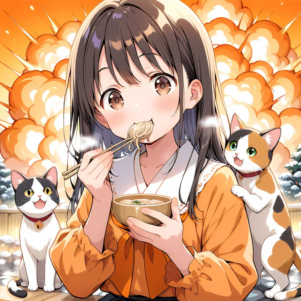 温泉旅館企画「もぐもぐ」（3）再爆破 | chichi-pui（ちちぷい）AIイラスト専用の投稿＆生成サイト