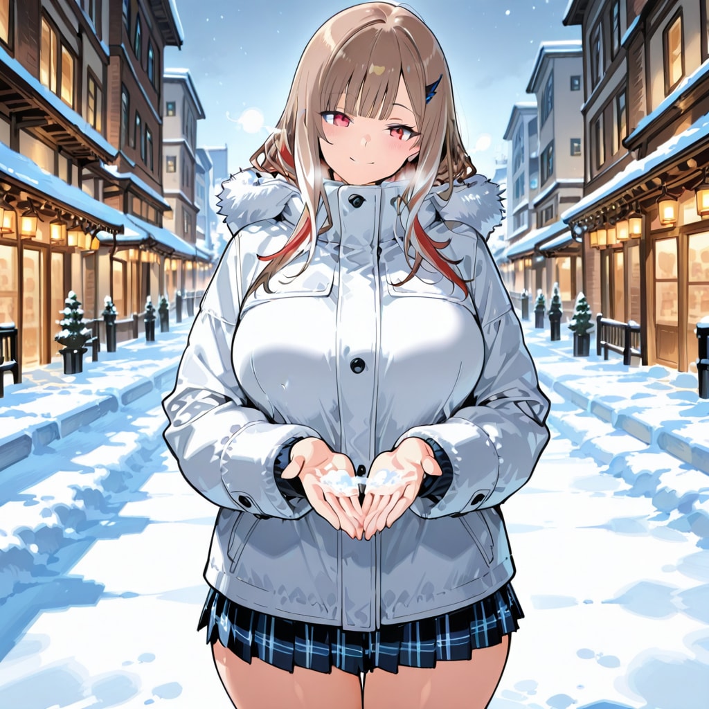 雪降ってるよ | chichi-pui（ちちぷい）AIイラスト専用の投稿＆生成サイト