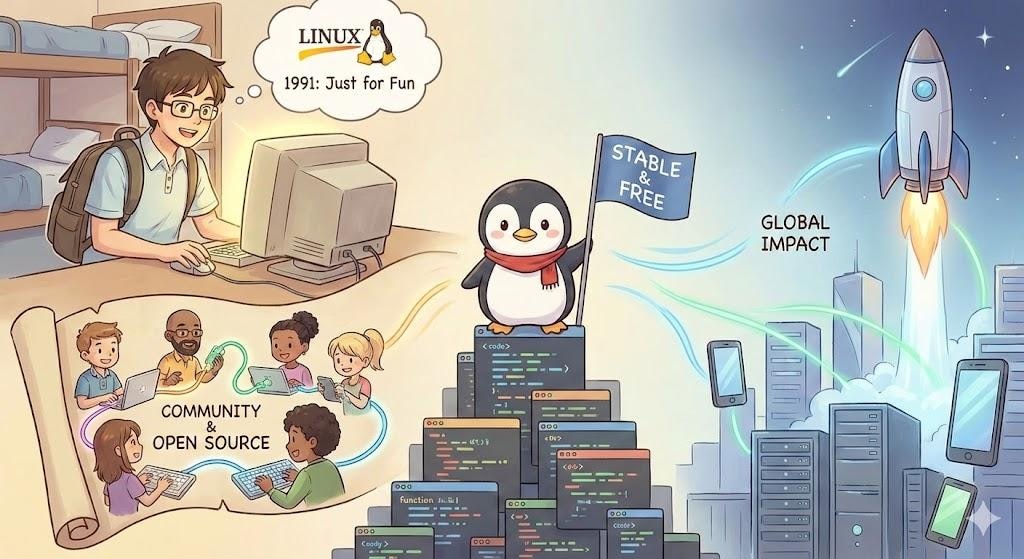 Linuxの偉大な歴史 | chichi-pui（ちちぷい）AIイラスト専用の投稿＆生成サイト