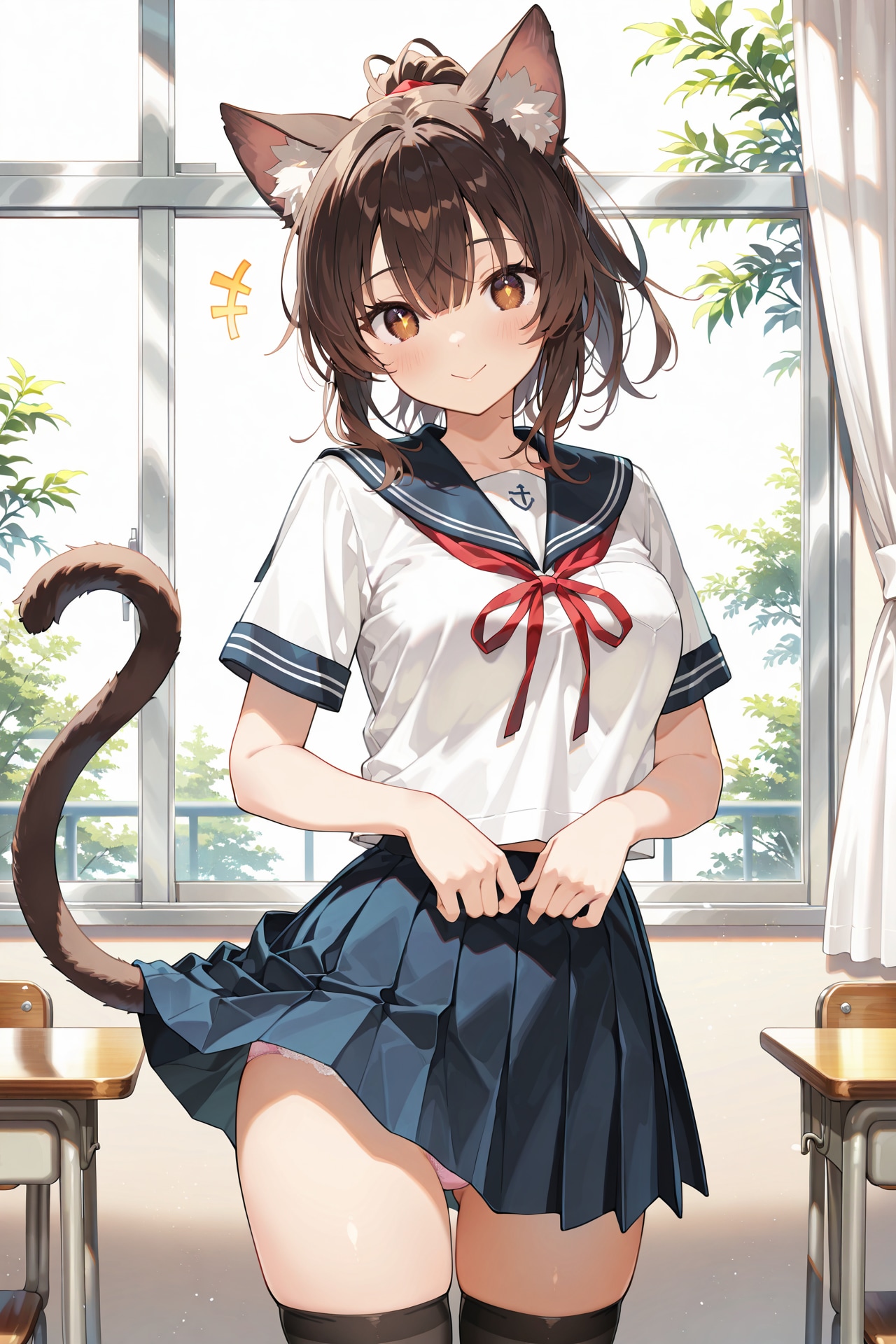 しっぽでパンチラ Y926 | chichi-pui（ちちぷい）AIイラスト専用の投稿＆生成サイト