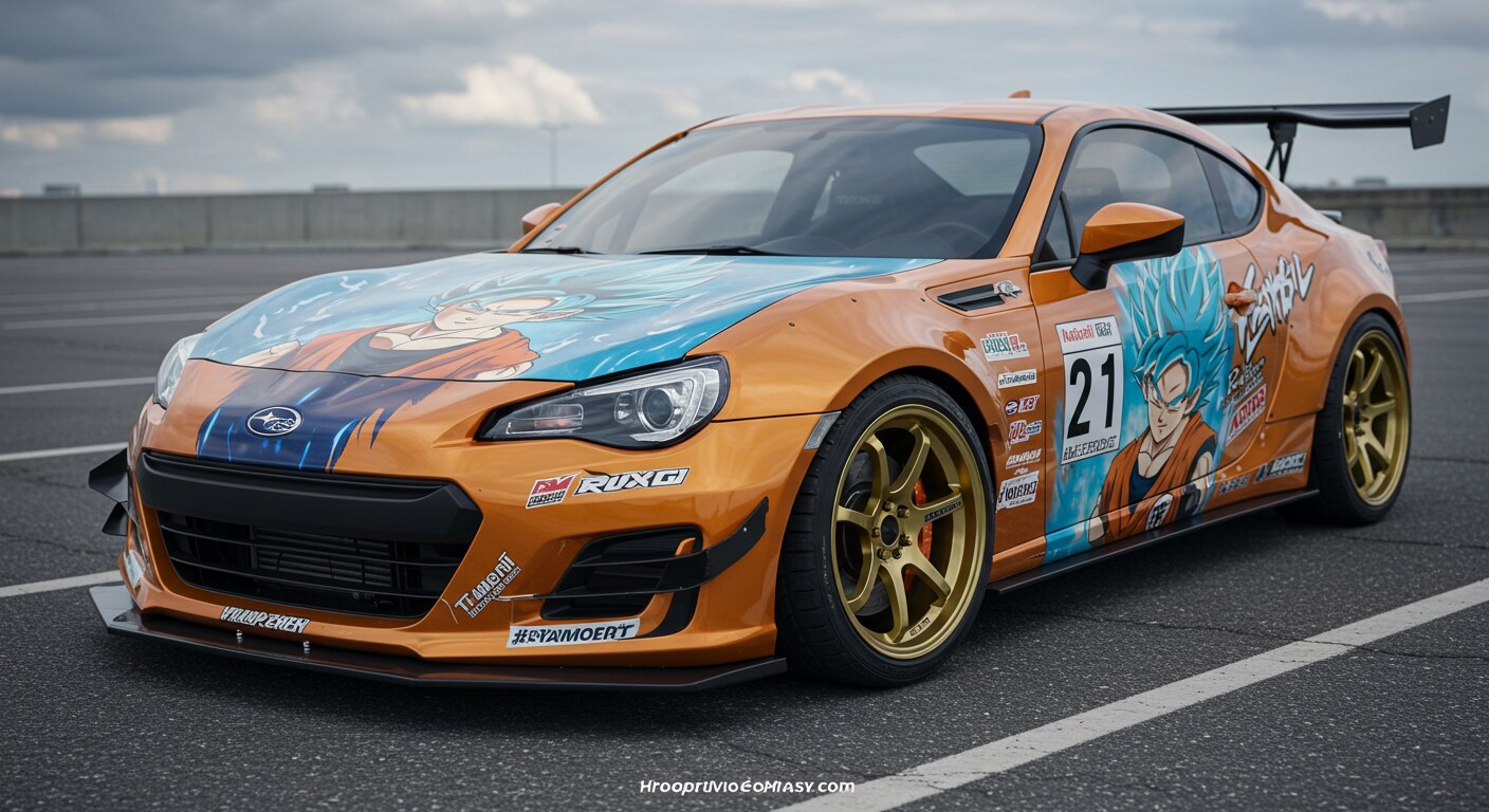 ドラゴンボール痛車BRZ | chichi-pui（ちちぷい）AIグラビア・AIフォト専用の投稿＆生成サイト